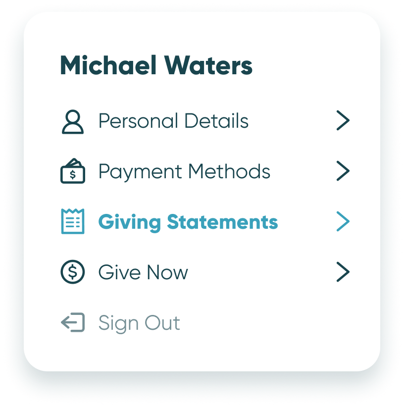 How To Access Your Giving Statements